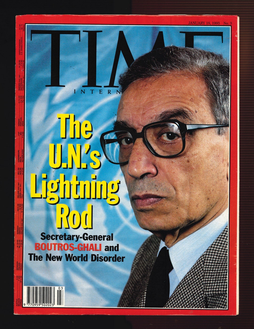 TIME JAN 18 1993 Vintage Magazine the Un's Lightning Rod - Etsy