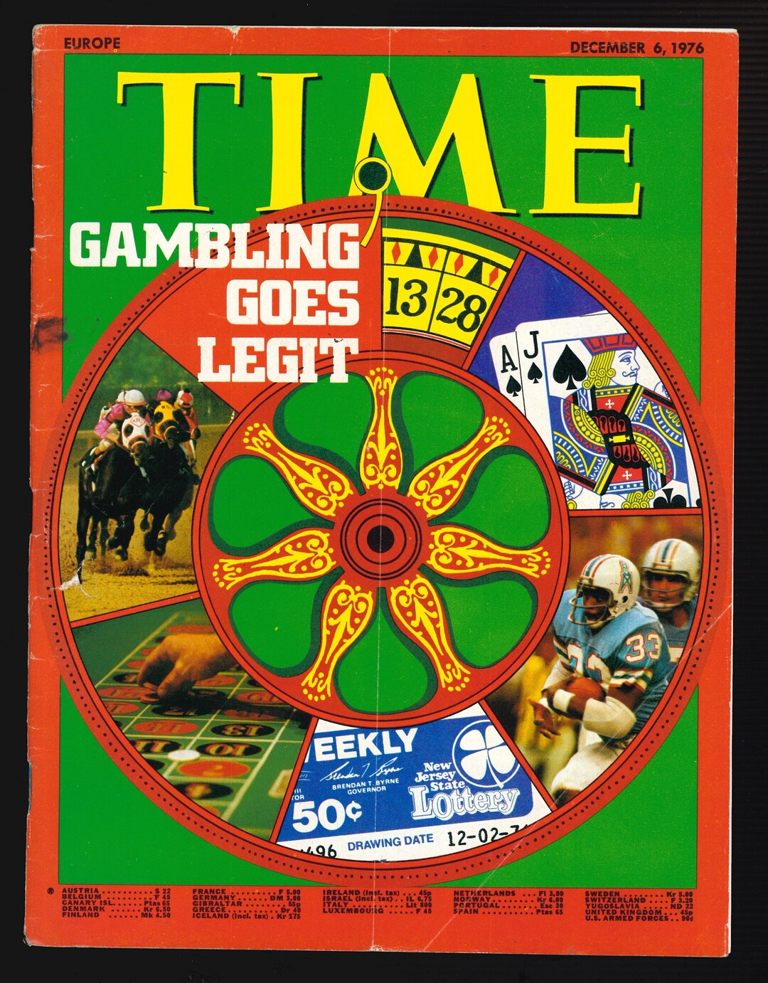 TIME DEC 6 1976 Vintage Magazine Gambling Goes Legit - Etsy