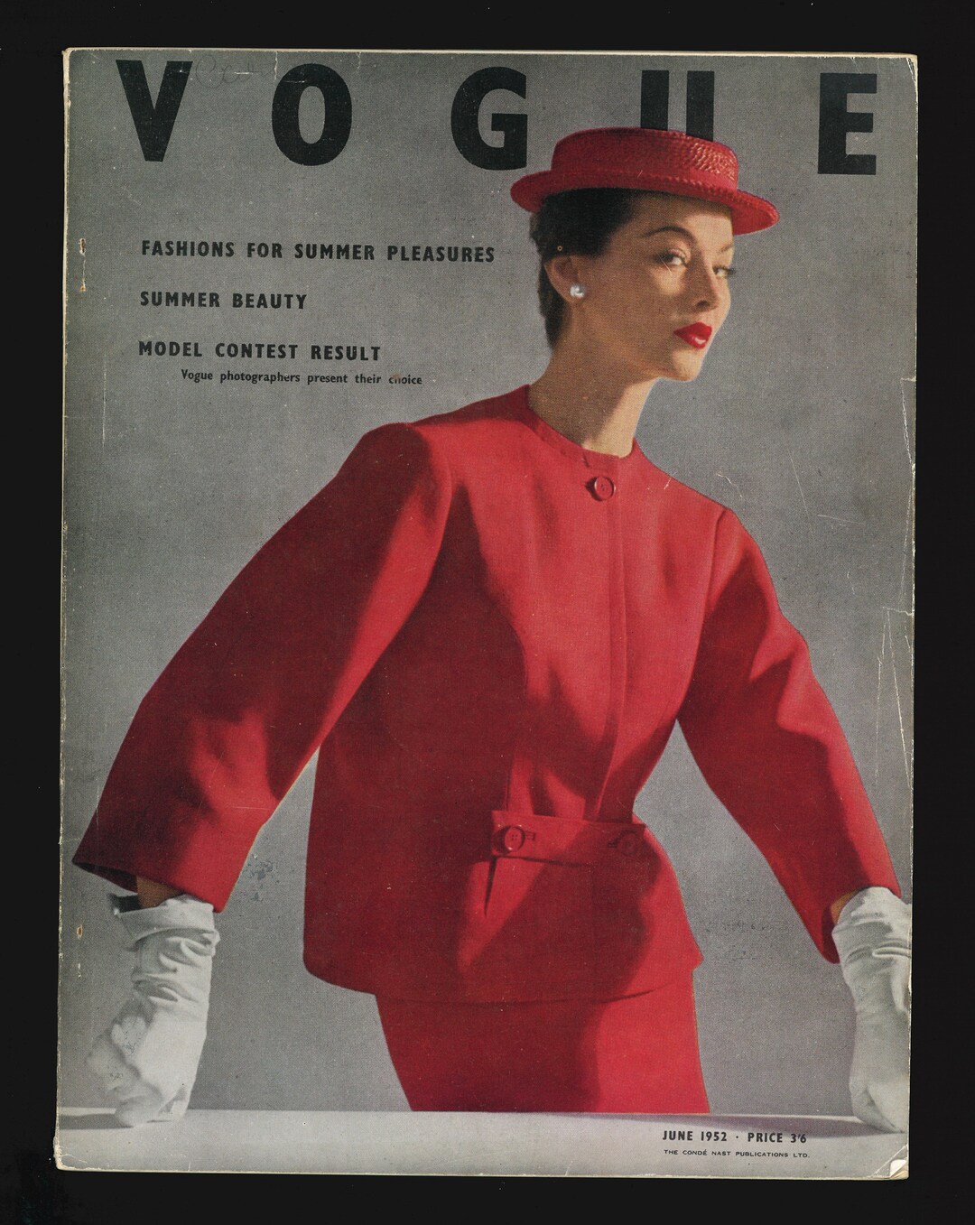 Vogue UK June 1952 Original Vintage Fashion Magazine Balenciaga/norman ...