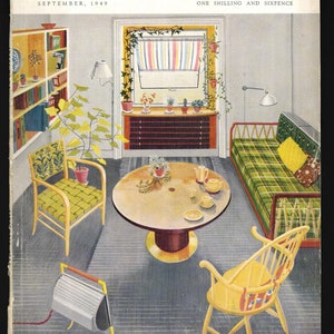 Ideal Home British Original Vintage Magazine 1949 Sheila Rusby Geoffrey ...