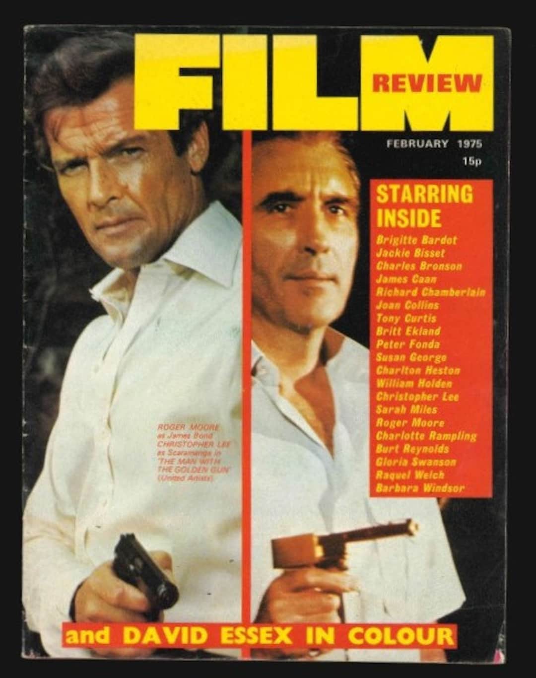 Film Review Feb 1975 Cover Roger Moore Christopher Lee A - Etsy