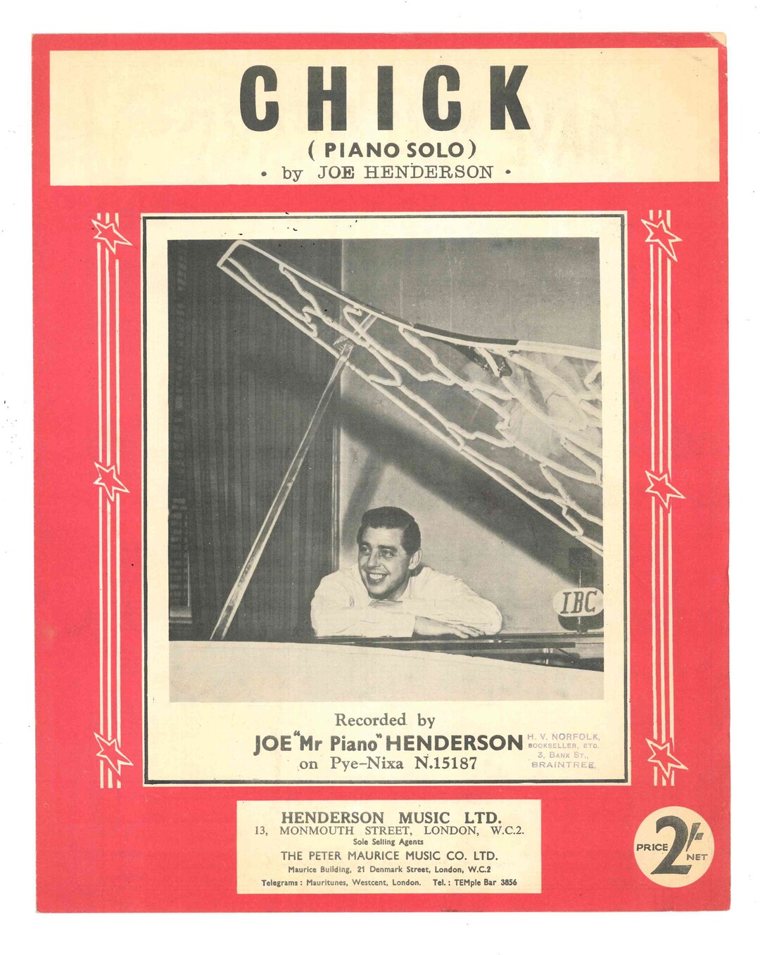 Sheet Music Chick ( Piano Solo ) by Joe Henderson - Etsy