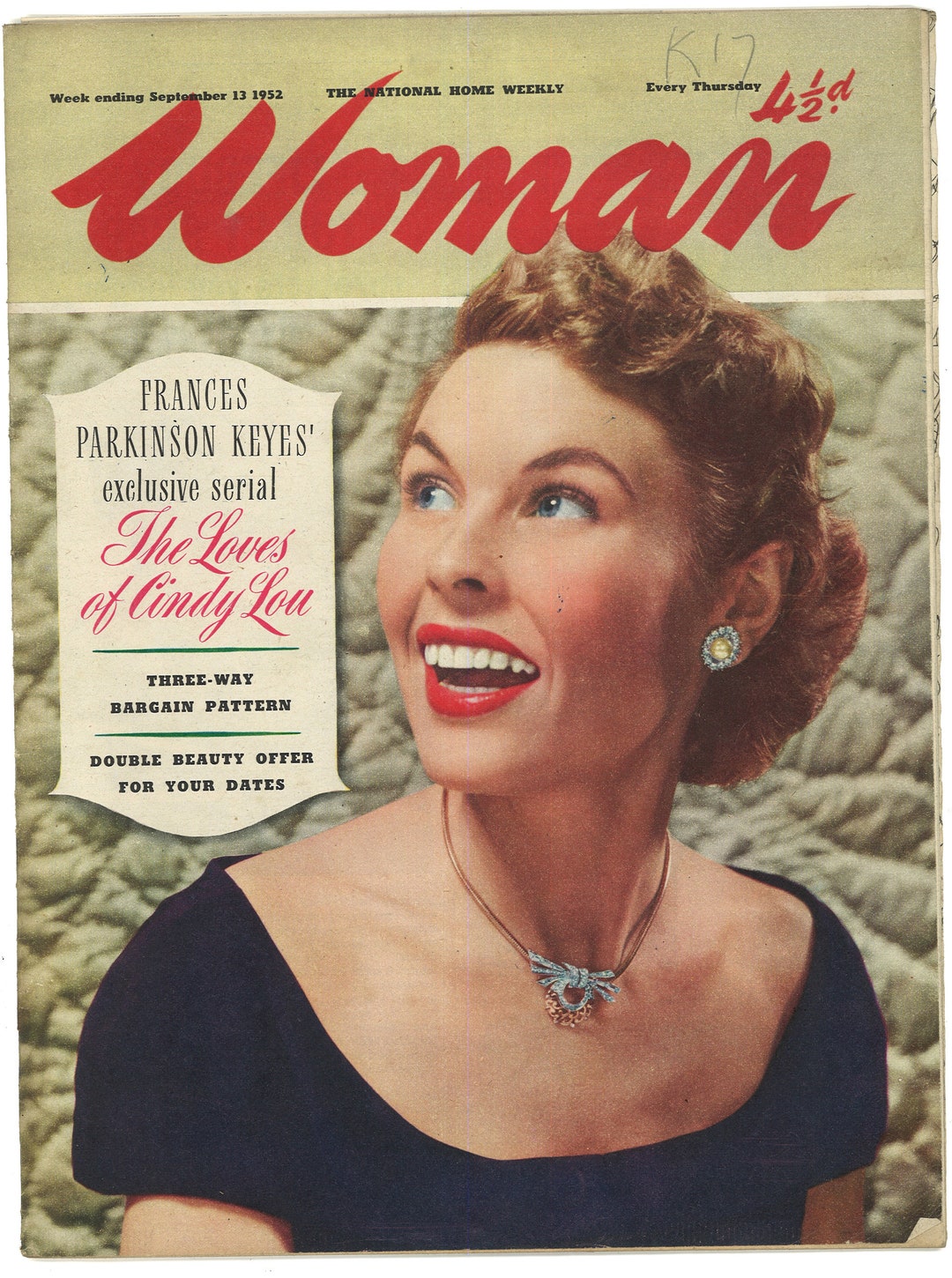 Woman UK Sept 13 1952 Original British Vintage Weekly Women Magazine ...