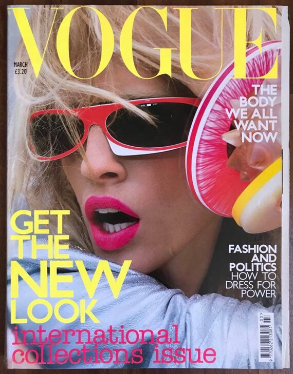 Vogue UK March 2003 British Original London Fashion Magazine - Etsy