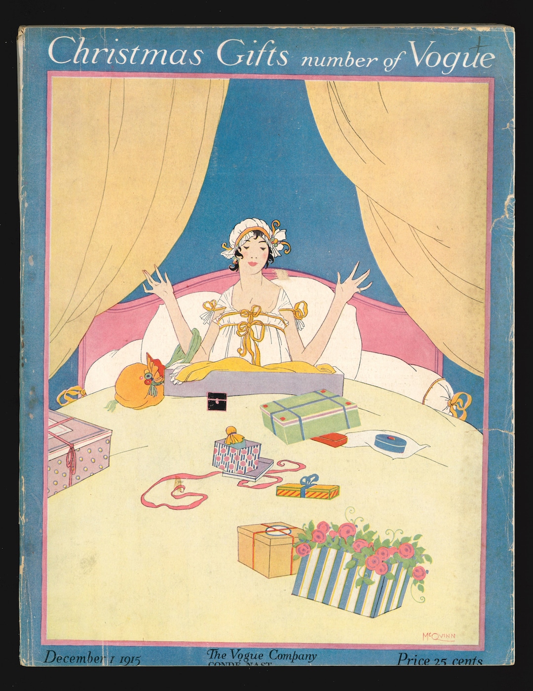 Vogue US Dec 1 1915 Original Vintage Magazine Robert Mcquinn Cover - Etsy