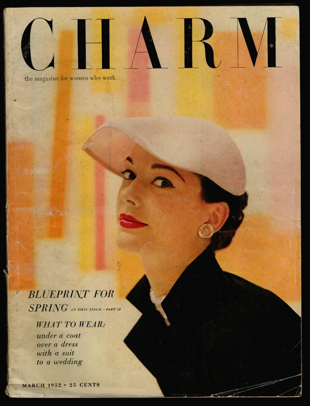 Charm March 1952 US Original Vintage Fashion Rare Magazine Blueprint ...
