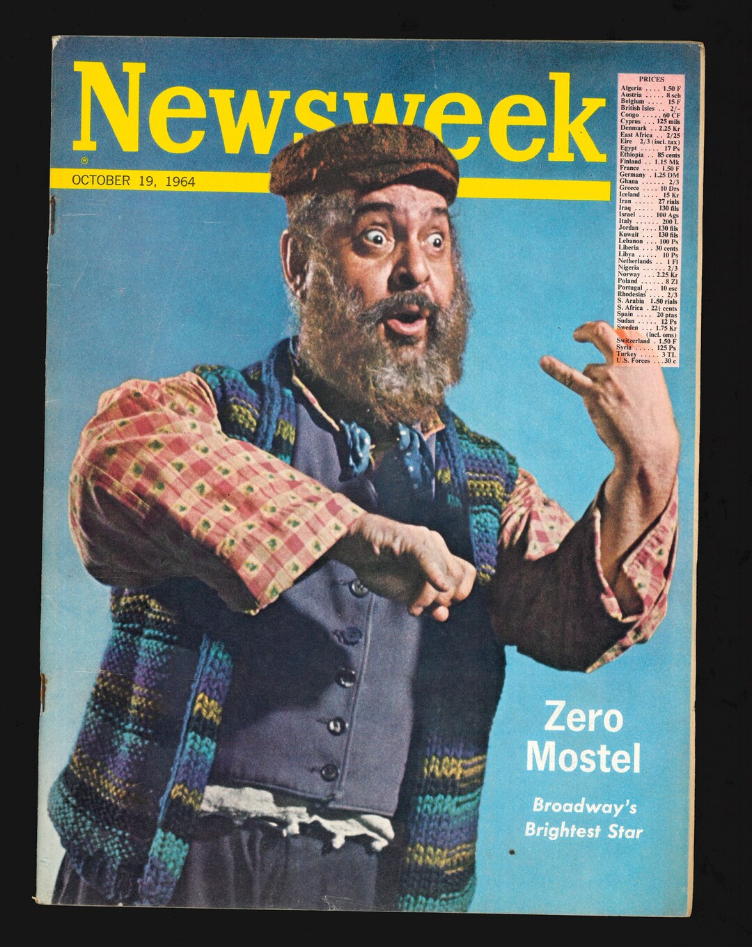 Newsweek Oct 19 1964 Original Vintage Magazine Zero Mostel Broadway ...