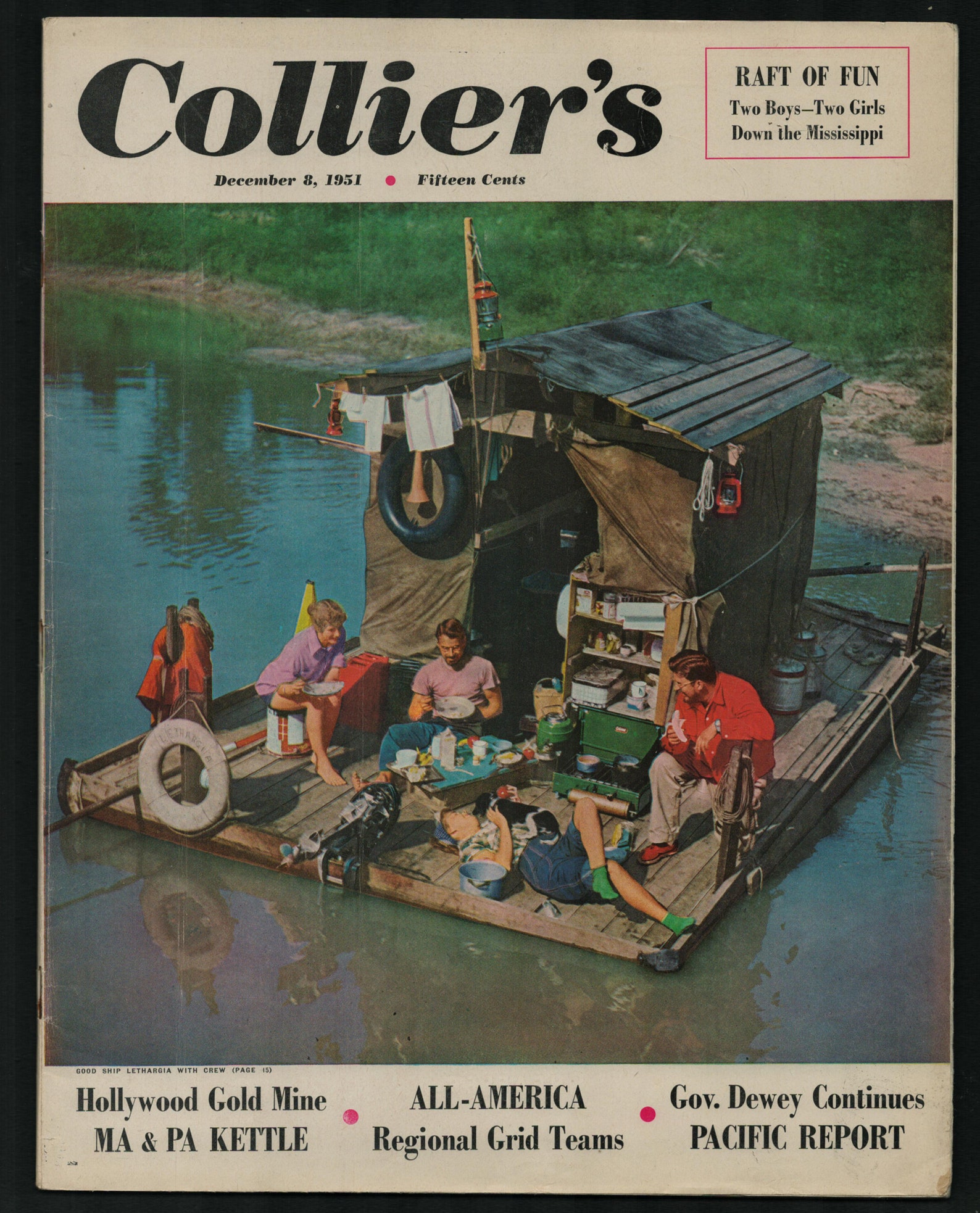 Collier’s Dec 8 1951 Rare Vintage Magazine Artist: Lew Merrim Good Ship ...