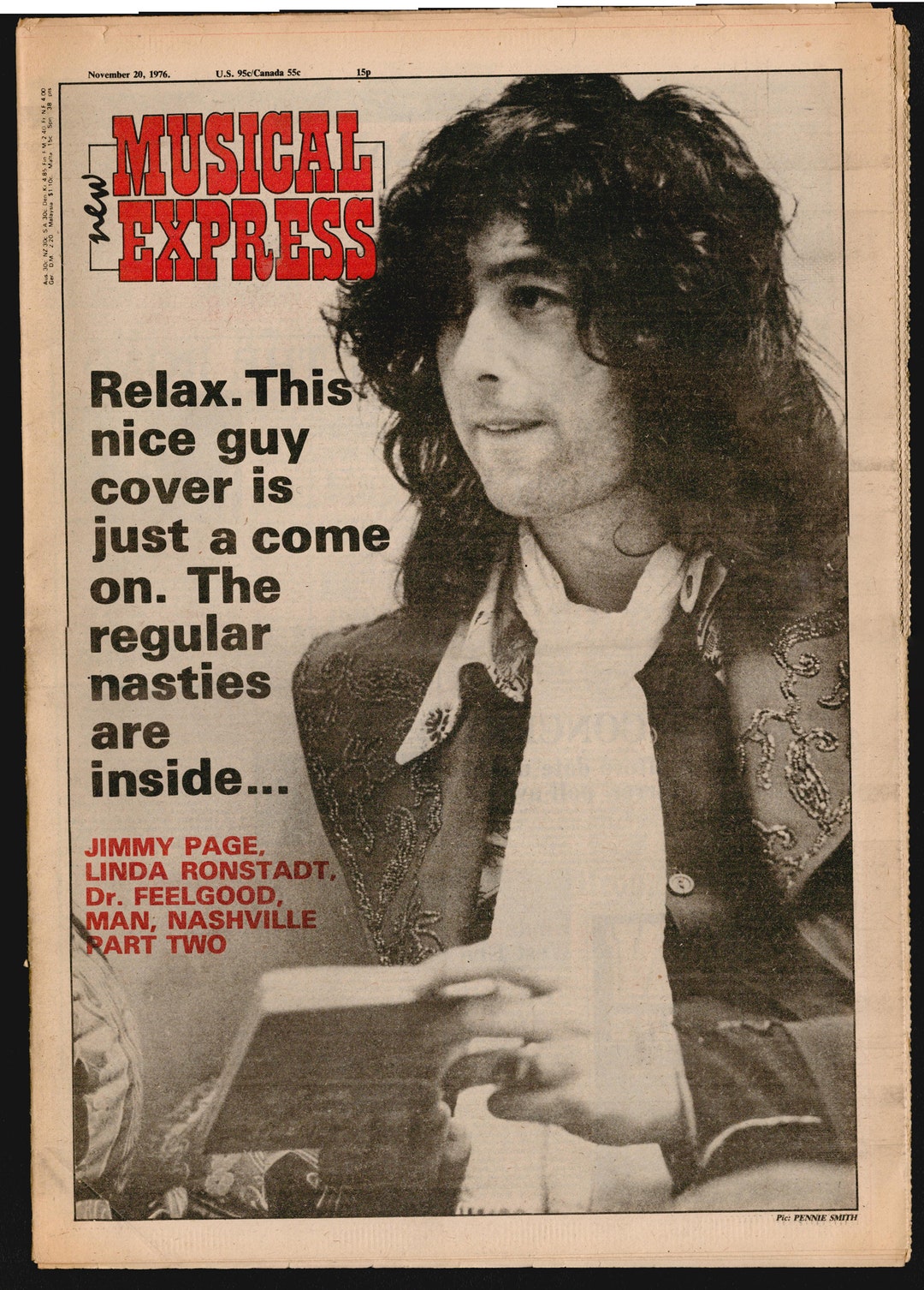 NME Nov 20 1976 Original Music Reading Magazine Jimmy Page Linda ...
