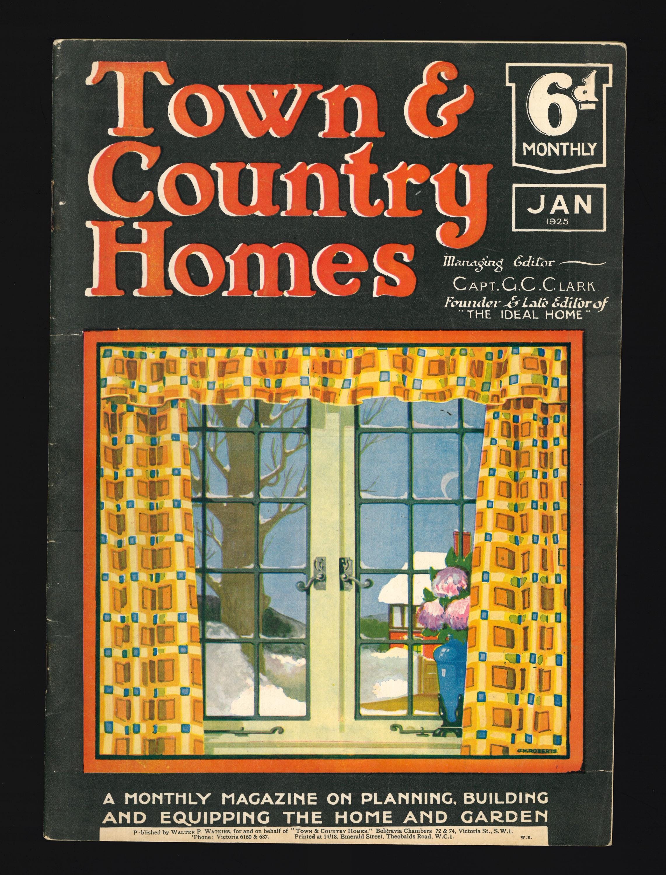 Town & Country Homes 1925 Vintage Original Retro Rare Monthly Magazine ...