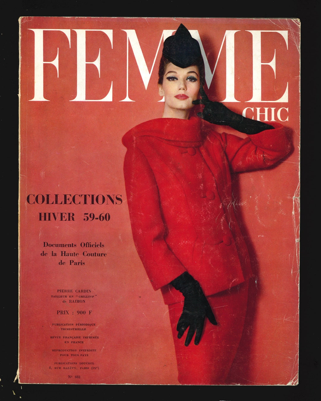 Femme Chic No 481 Winter 1959-60 French Fashion Magazine Pierre Cardin ...