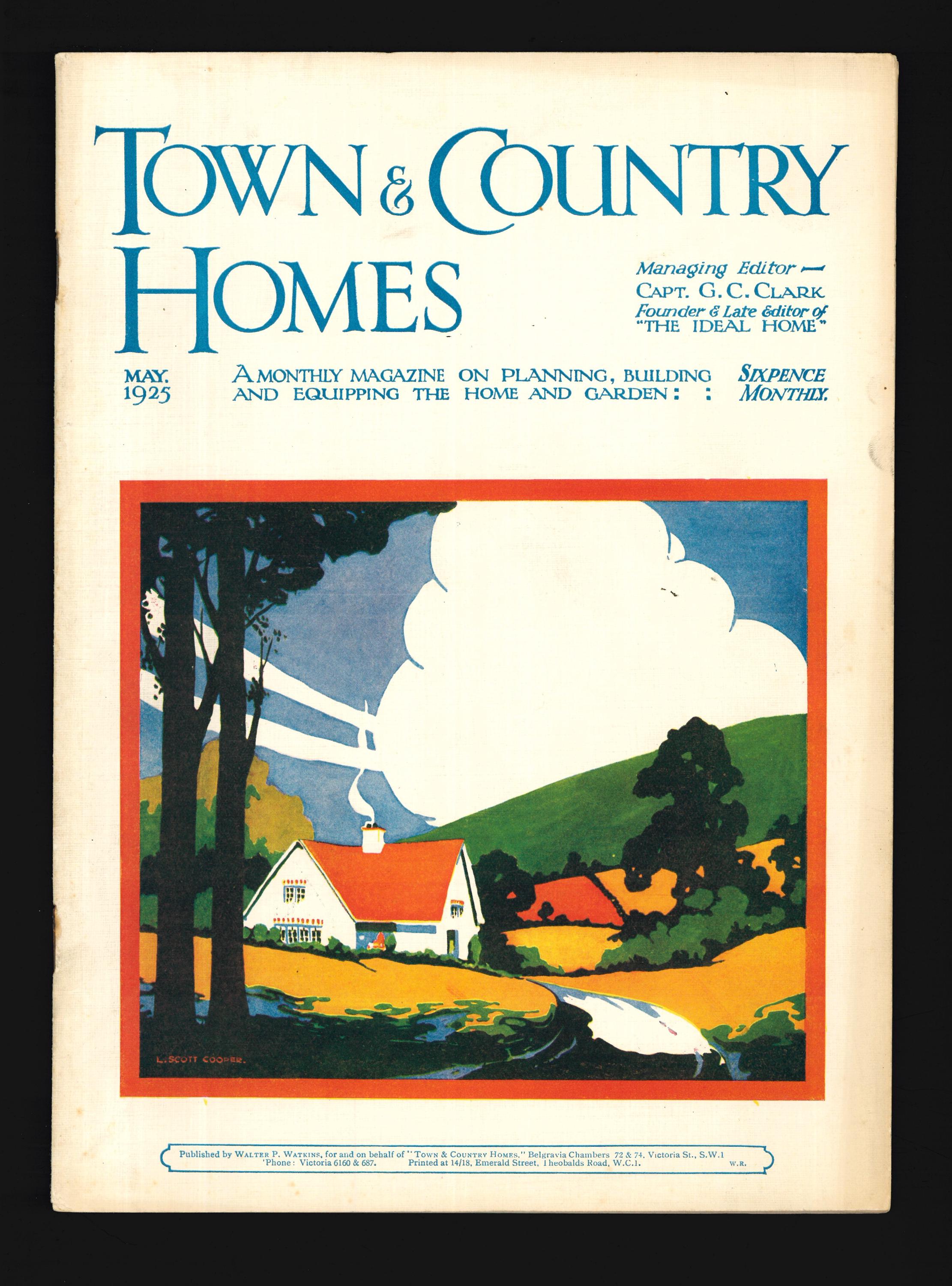 Town & Country Homes 1925 Vintage Original Retro Rare Monthly Magazine ...