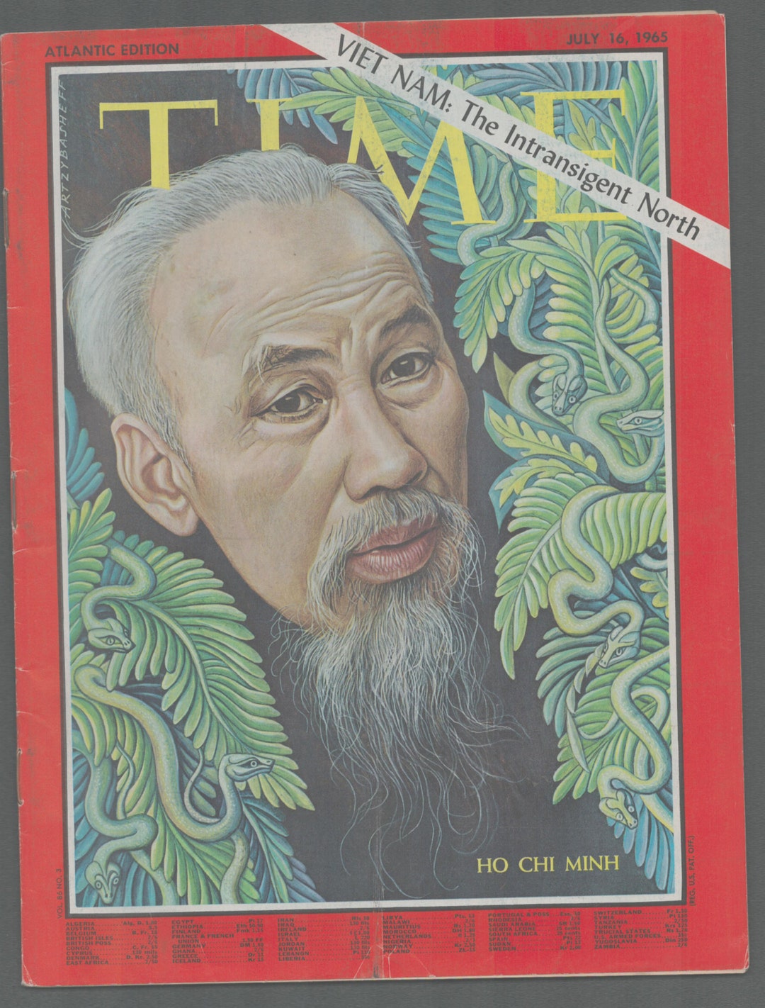 Time July 16 1965 US American Vintage Magazine Ho Chi Minh - Etsy