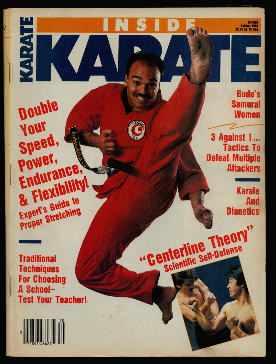 Inside Karate Magazine Oct 1987 Speed Power Endurance Flexibility - Etsy