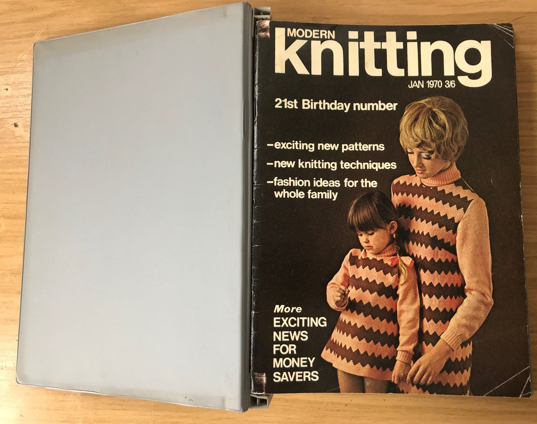 Modernes Stricken Sammlung Gebunden Band Komplette Monat Jan-Dec 1970 ...