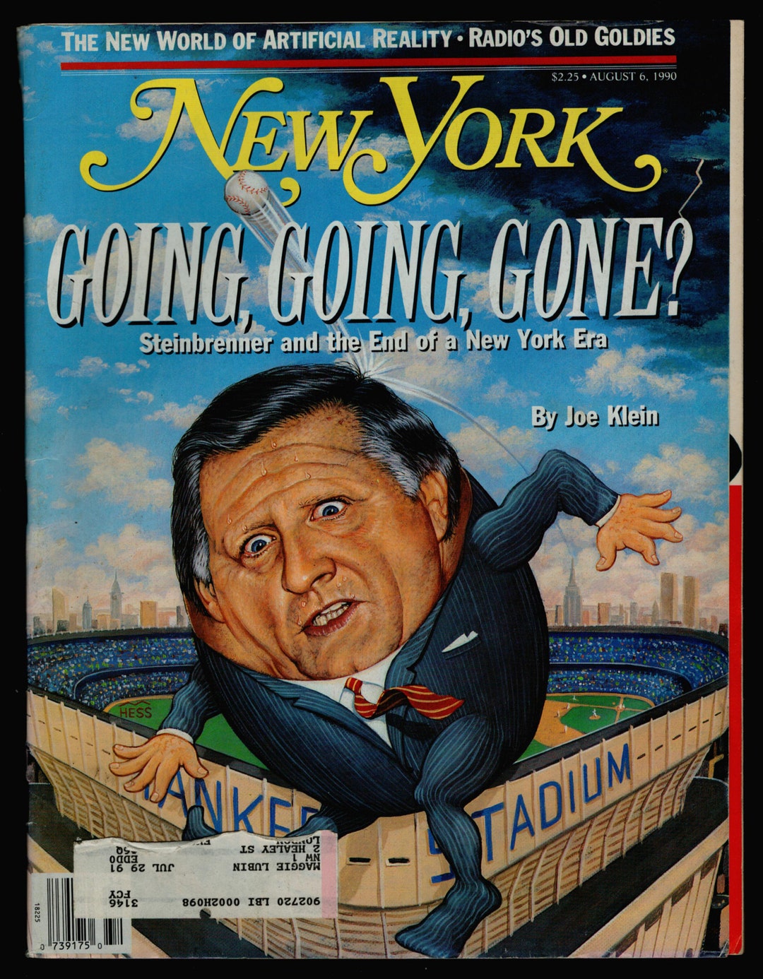 New York Magazine Aug 6 1990 George Steinbrenner & the End of New York ...