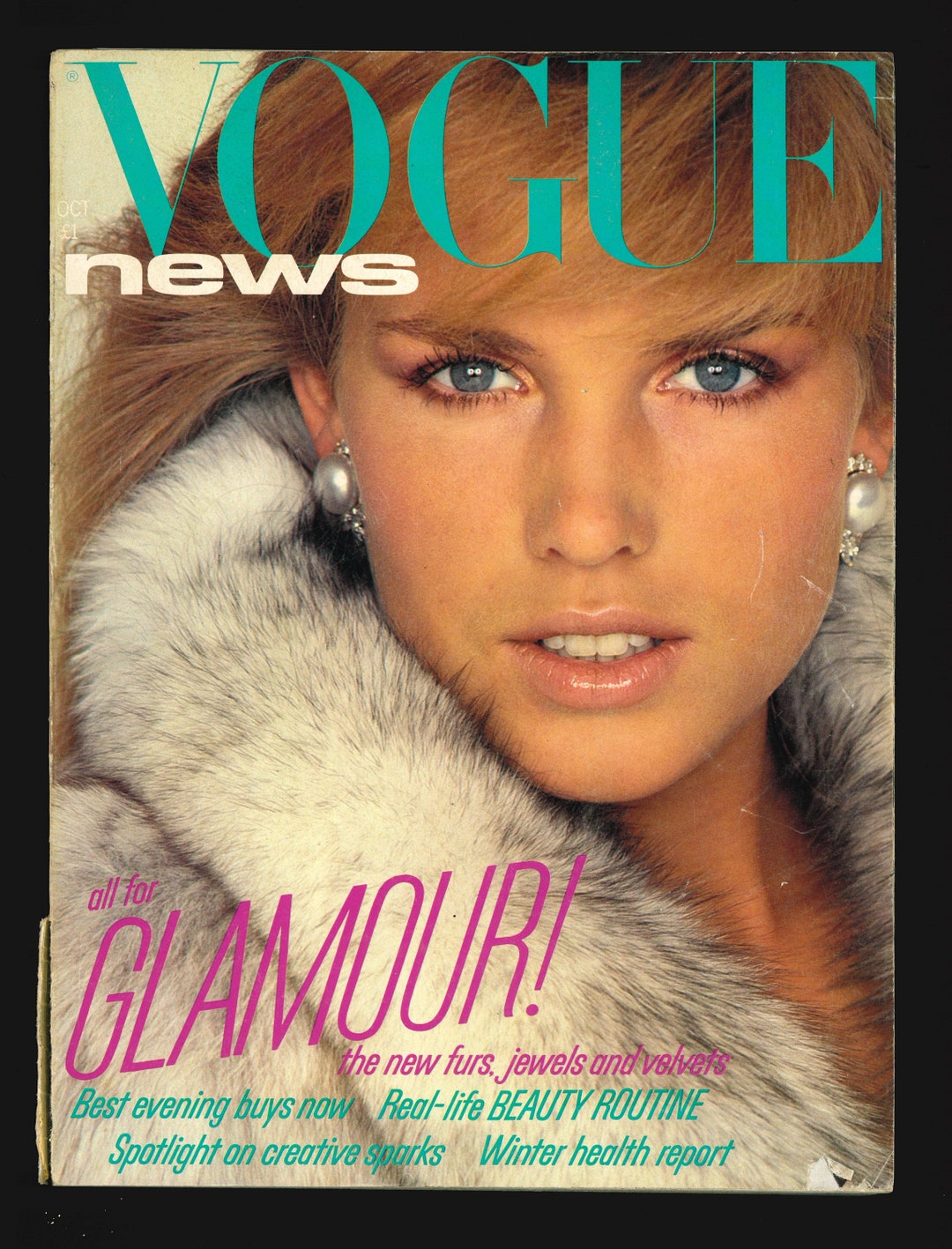 Vogue UK Oct 1981 Original Vintage Fashion Magazine Anette Stai - Etsy