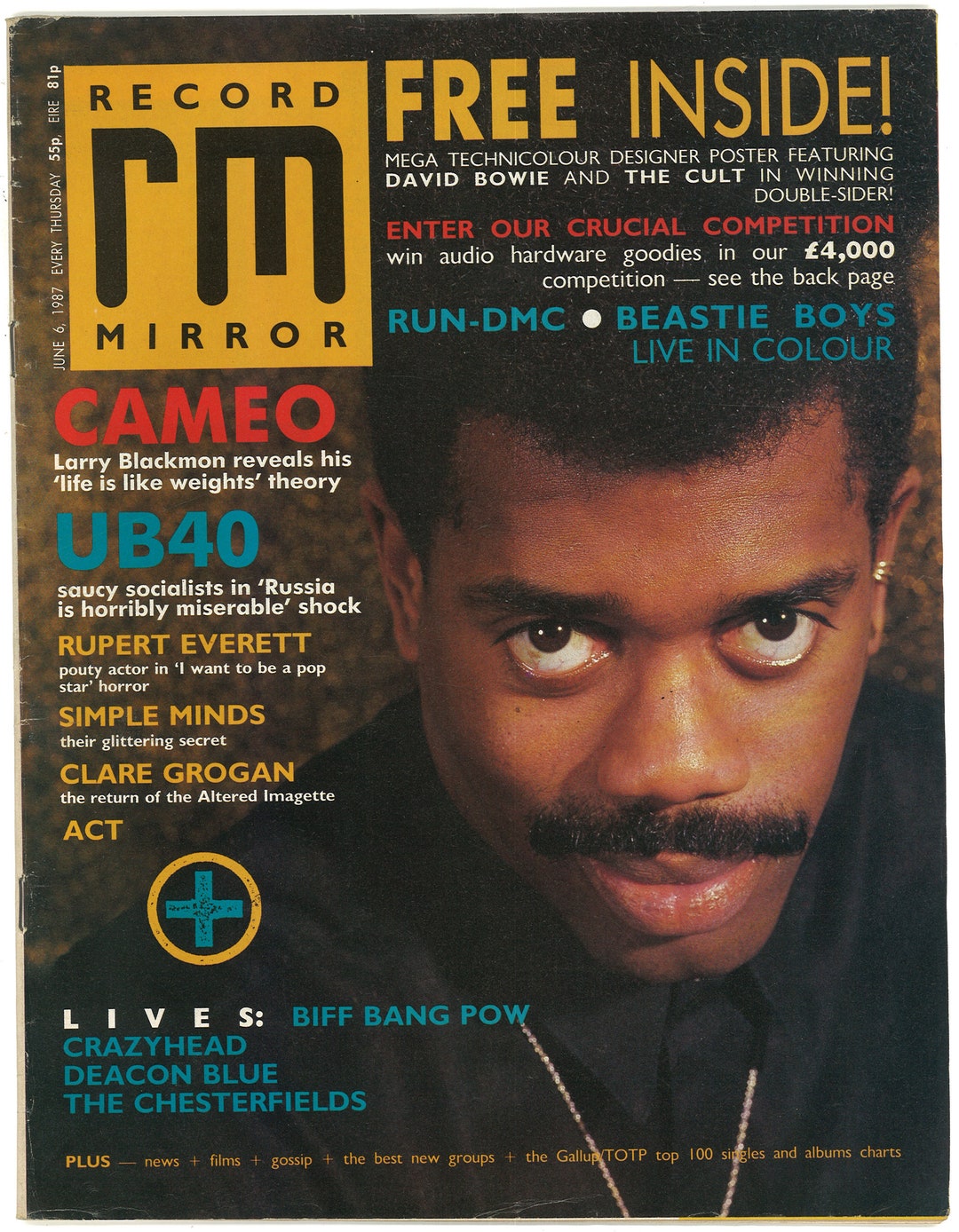 Record Mirror June 6 1987 Original Music Magazine Top 100 Chart Singles ...