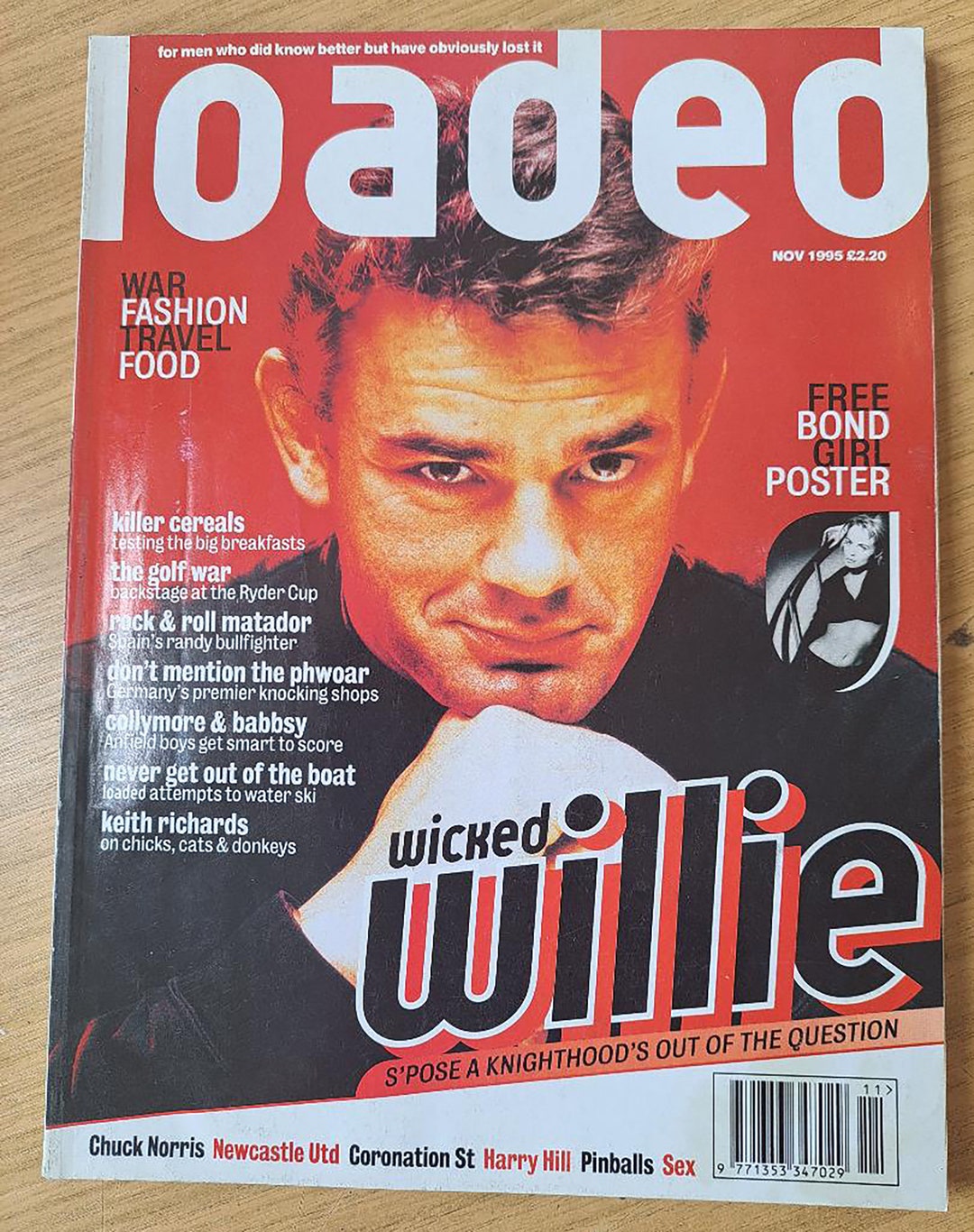 Loaded Magazine Nov 1995 Will Carling Keith Richards Chuck Norris Harry ...