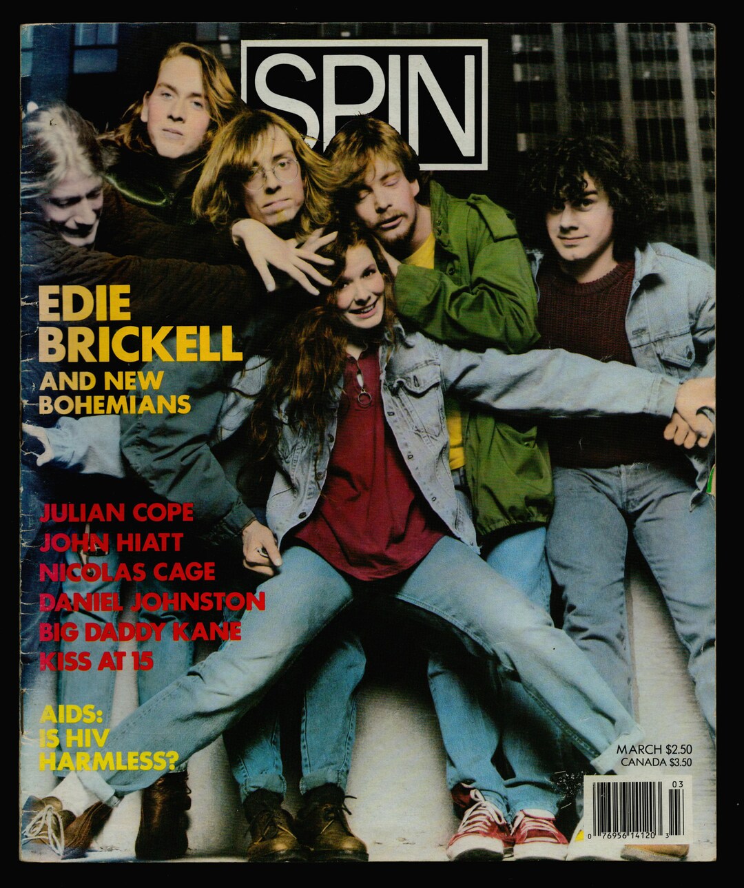 Spin US March 1989 Original Vintage Music Magazine Edie Brickell - Etsy