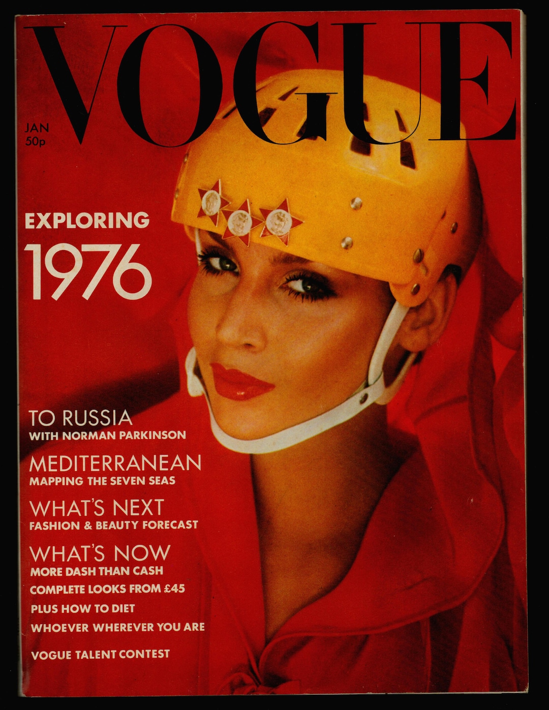 Vogue UK January 1976 British Original Vintage Fashion Magazine Jerry ...