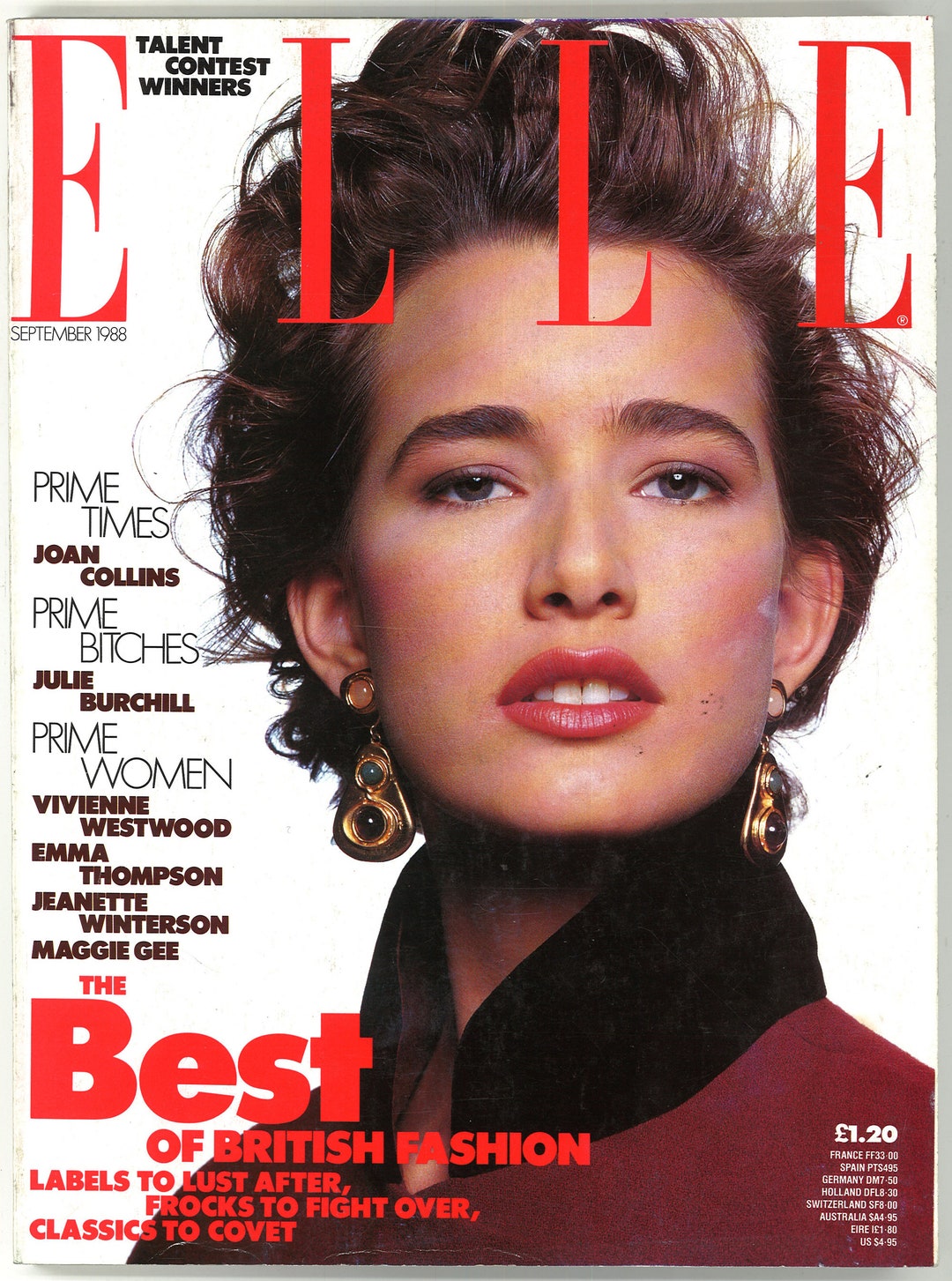 Elle UK Sep 1988 Original Vintage Fashion Magazine Gift Birthday ...