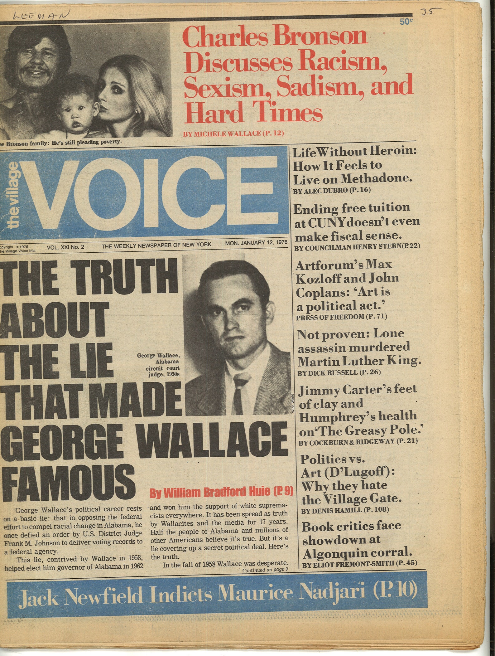 Village Voice 12 janvier 1976 US American the Country's First ...