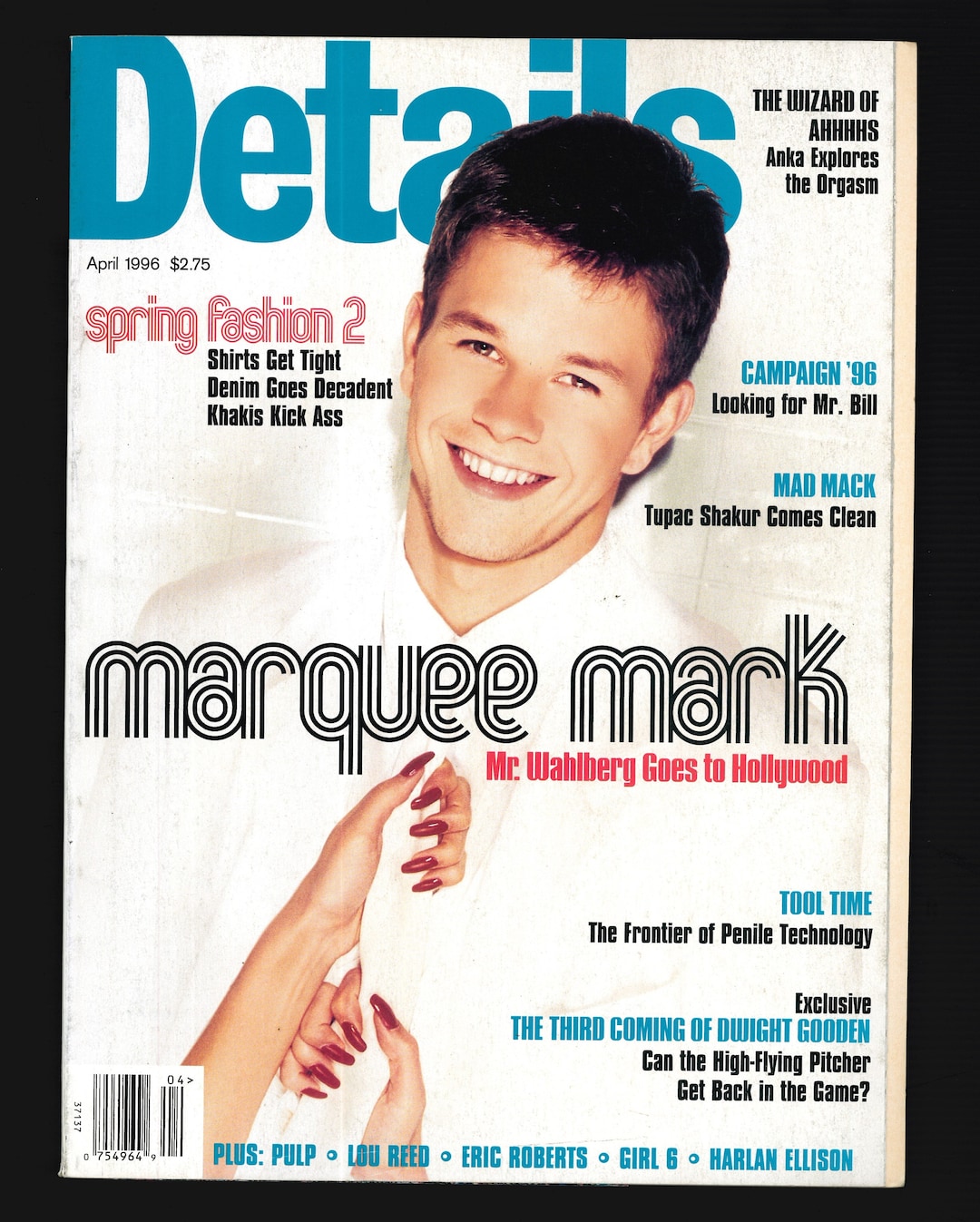 Details 1996 Original Magazine Mark Wahlberg Nicholas Cage Ben Stiller ...