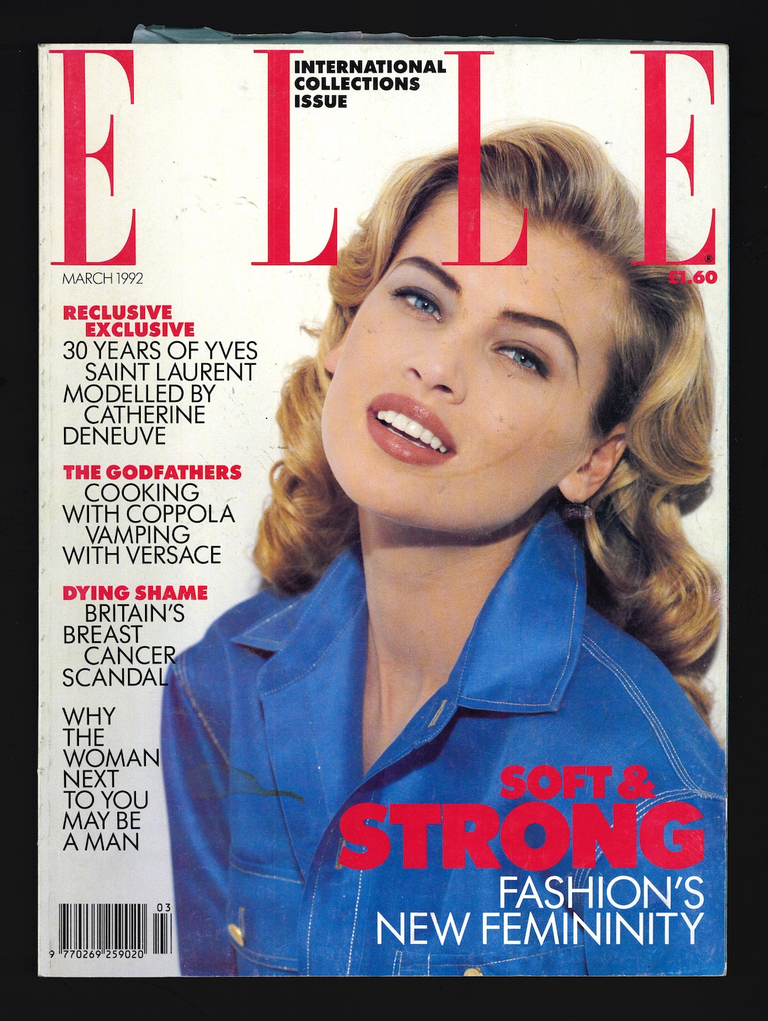Elle UK March 1992 British Original Vintage Fashion Magazine - Etsy