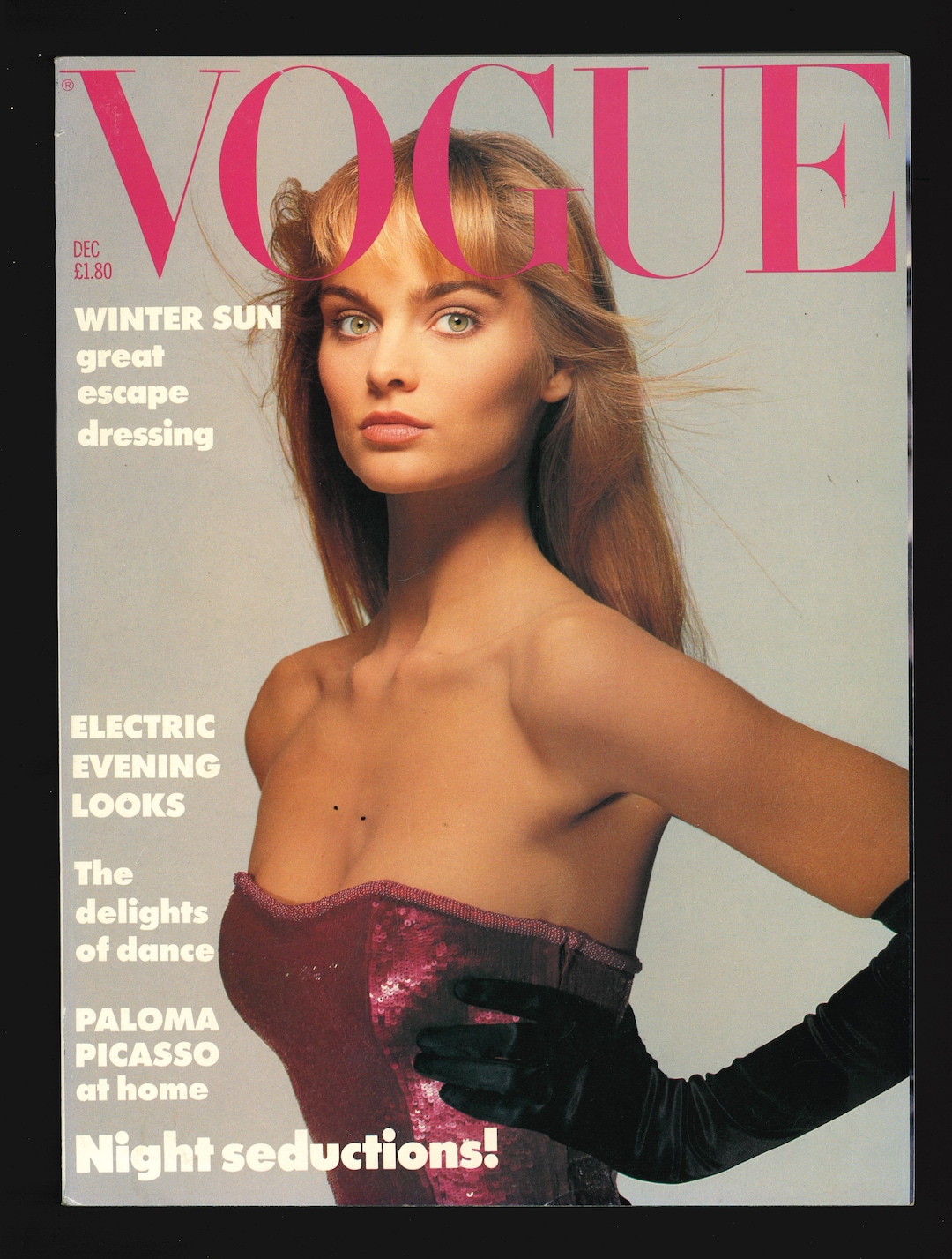 Vogue Uk Dec 1986 Original Vintage Fashion Magazine Carine Holties Etsy