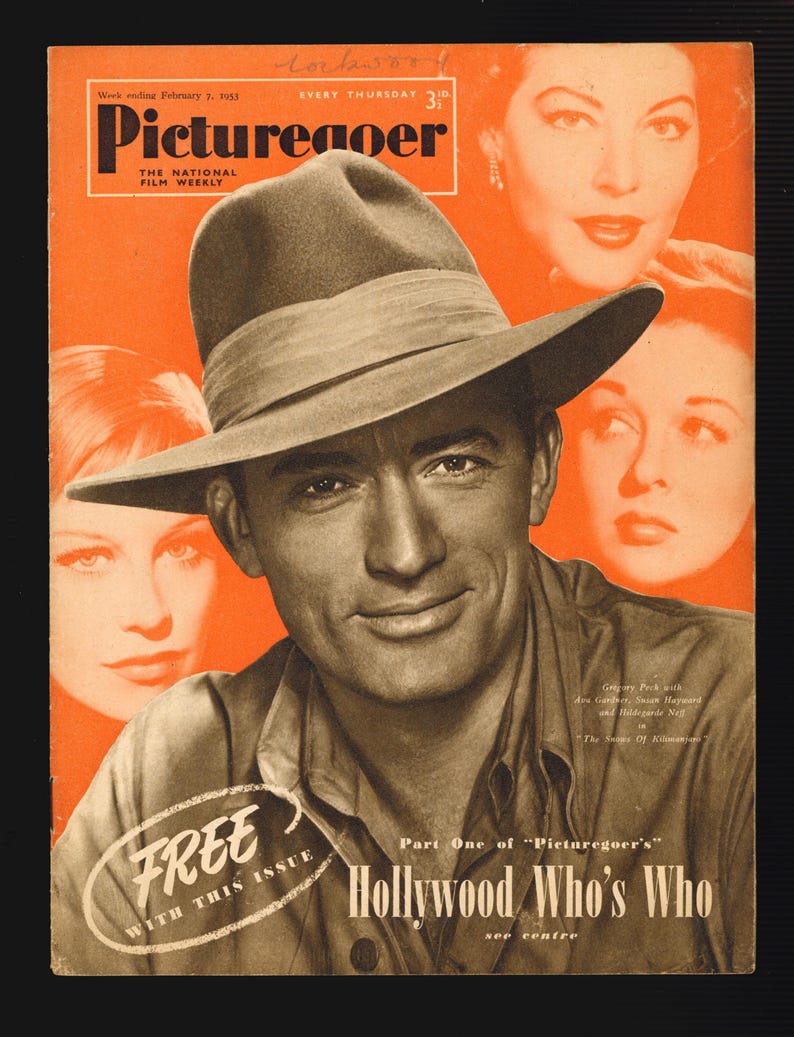 Picturegoer Film Movie Cinema Hollywood Jan - Feb 1953 Original Vintage ...
