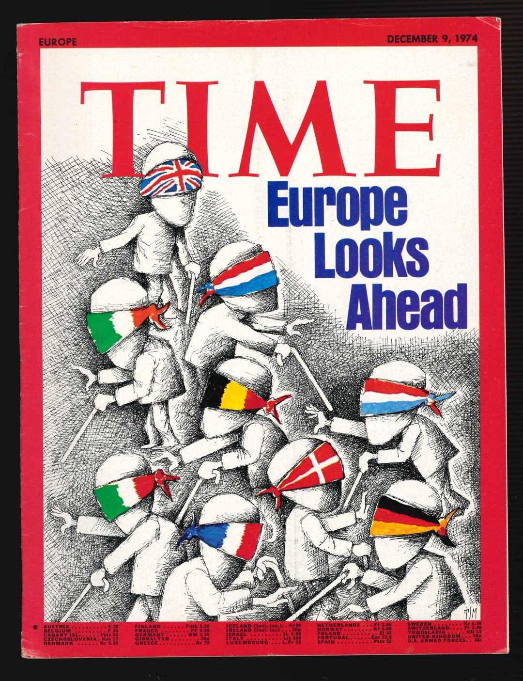 TIME DEC 9 1974 Vintage Magazine Europe Looks Ahead 50th - Etsy
