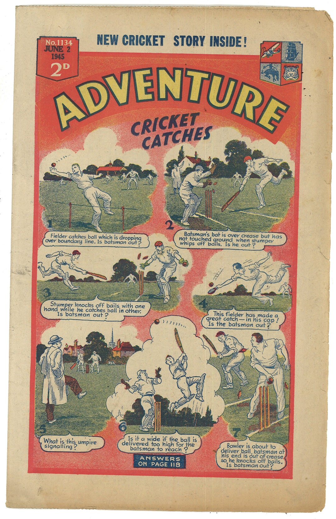 Adventure British Weekly Comics Nr 1741 31. Mai 1958 Young Eagle - Etsy.de