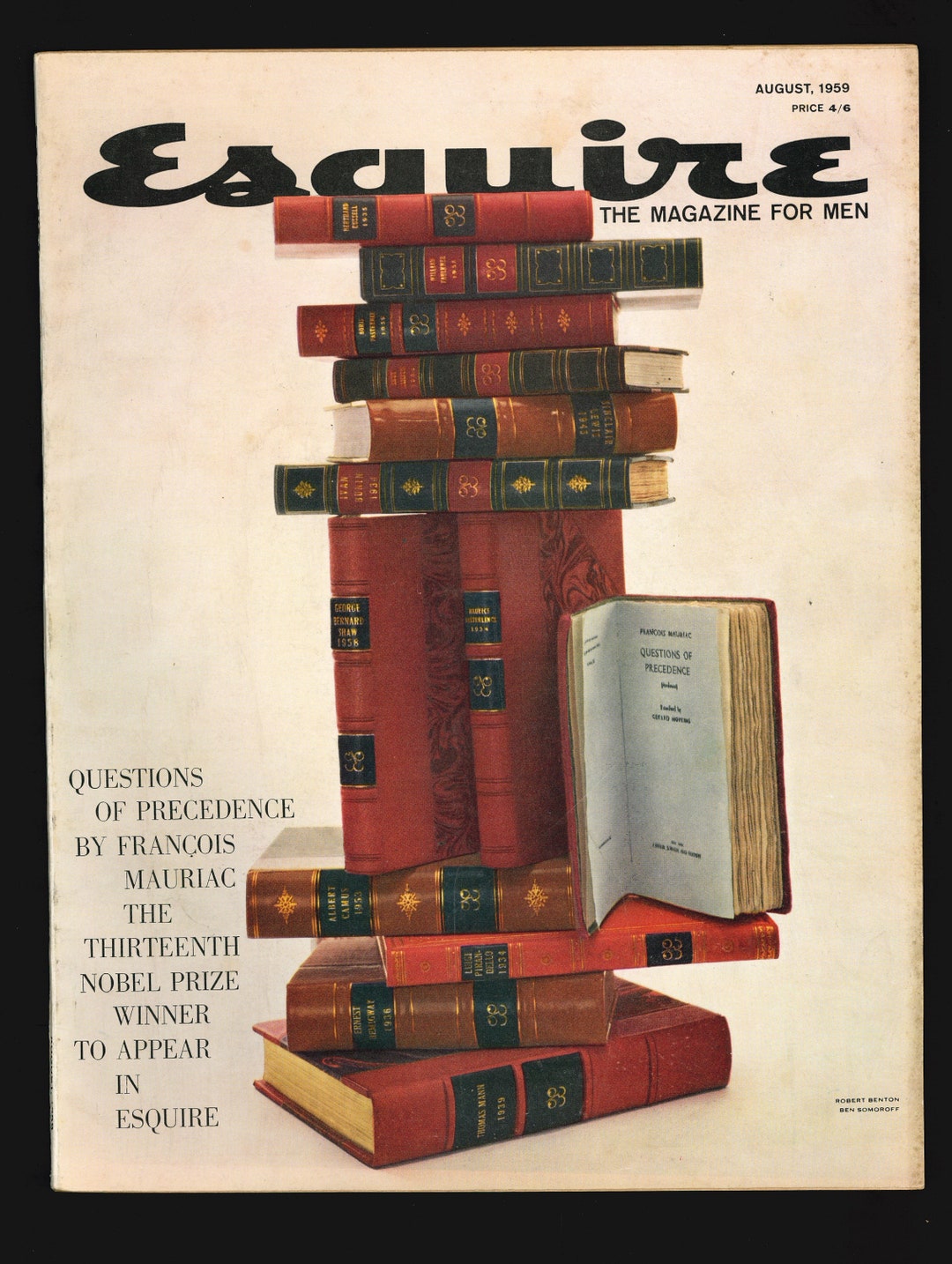 Esquire Aug 1959 Original Vintage Magazine Brigitte Bardot, Babe Ruth , Robert Benton Ben ...