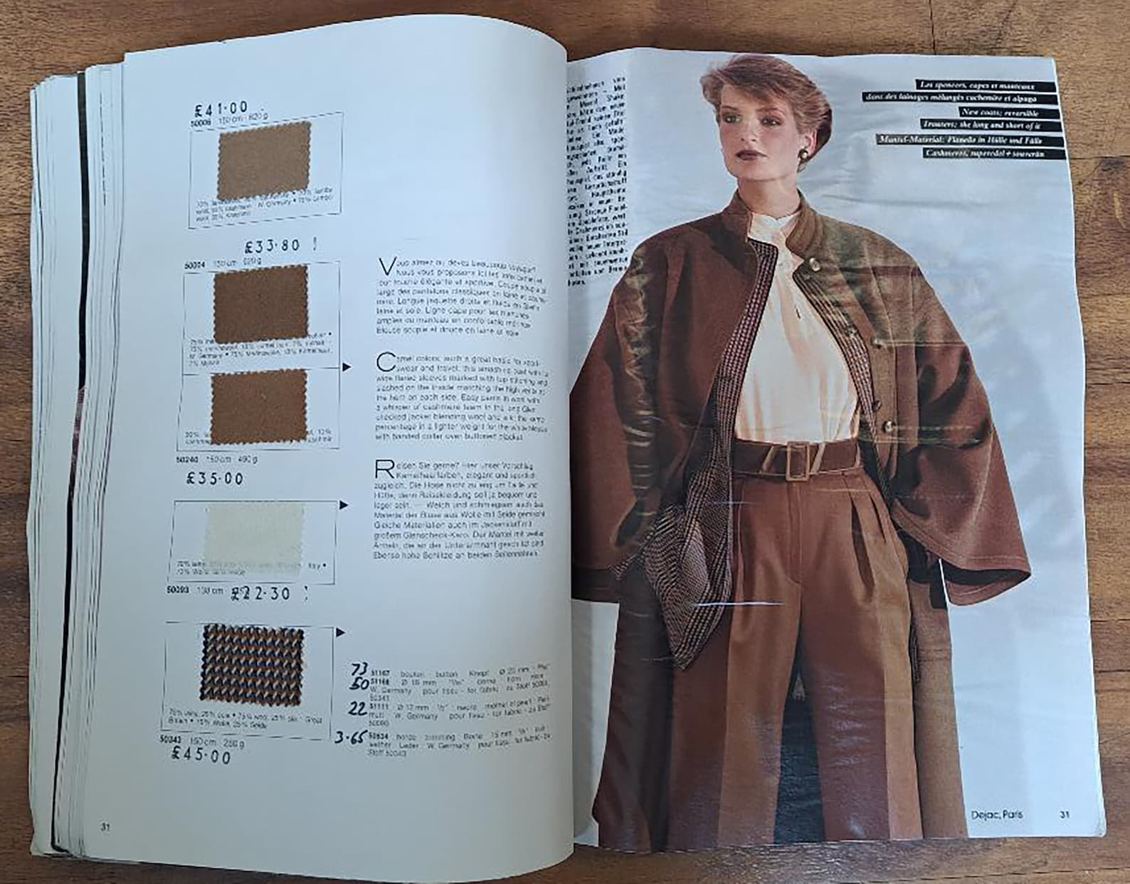 Elegance 1982-83 Paris Trade Textile Catalogue Original Vintage Fashion ...