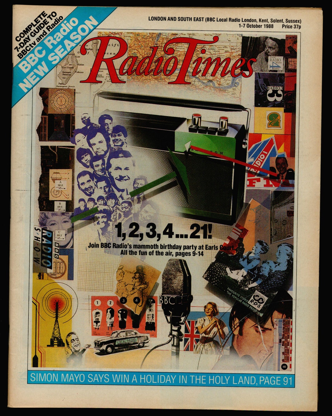 Radio Times Guide Magazine 1-7 Oct 1988 Modern BBC Radio's 21st ...