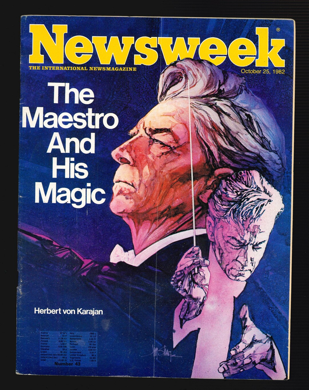 Newsweek Magazine Oct 25 1982 Herbert Von Karajan - Etsy