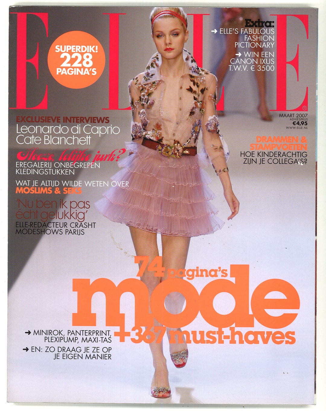 Elle March 2007 Dutch Foreign Original Fashion Magazine Gift Present ...