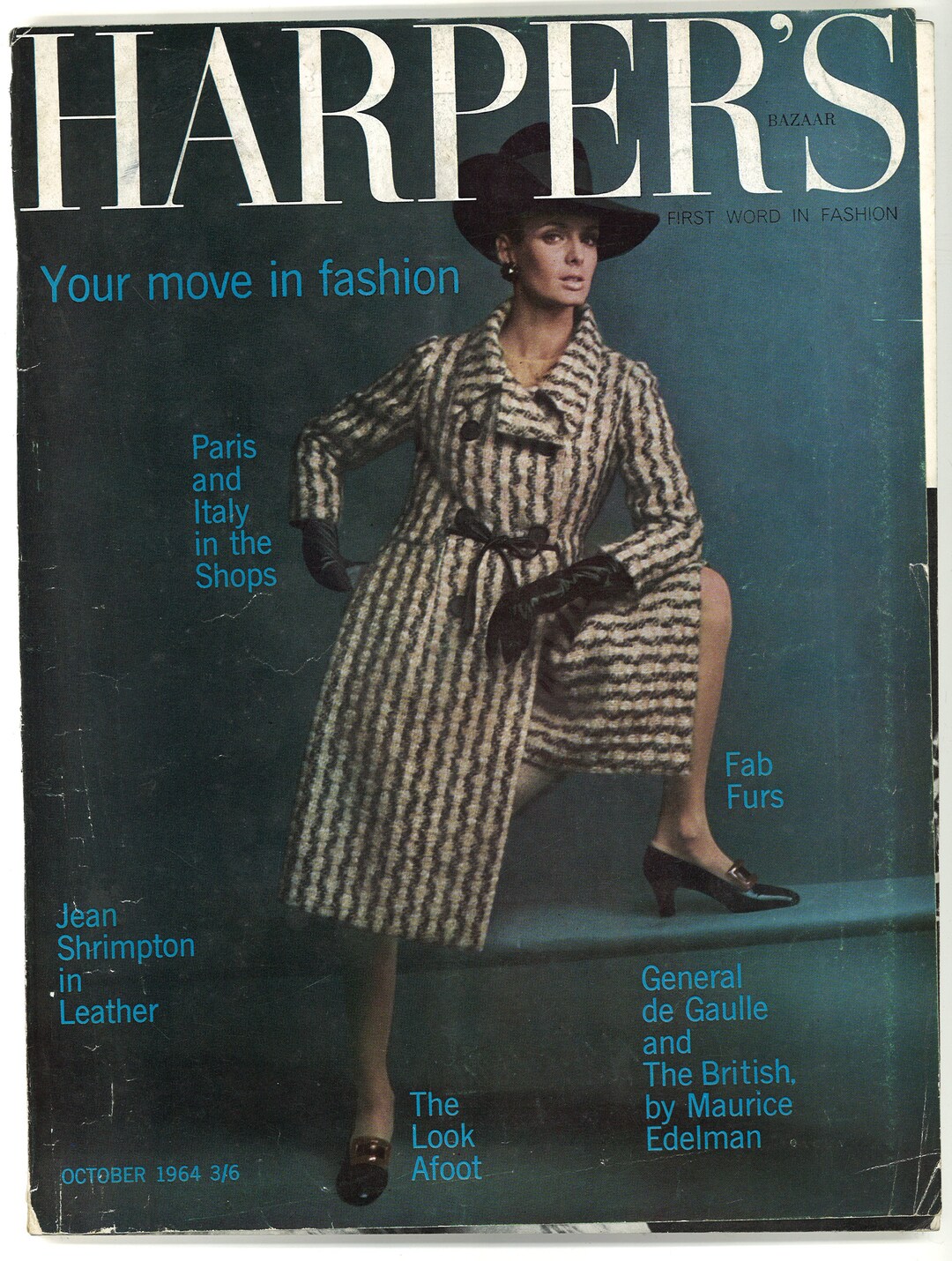 Harper's Bazaar Oct 1964 Gift Present British Vintage Original Rare ...