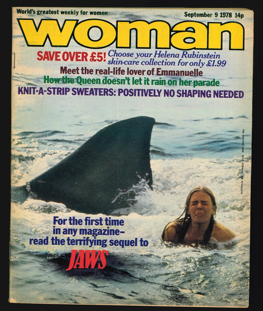Woman Sept 9 1978 Vintage Magazine Fashion Beauty Cooking Jaws - Etsy