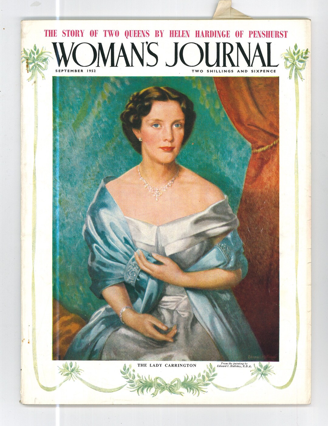 Woman's Journal Sept 1952 Original Vintage Magazine Cover: the Lady ...
