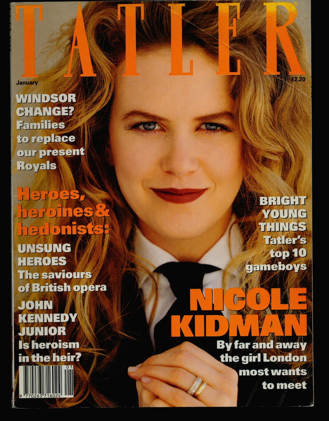 Tatler Magazine Jan 1993 Cover: Nicole Kidman - Etsy