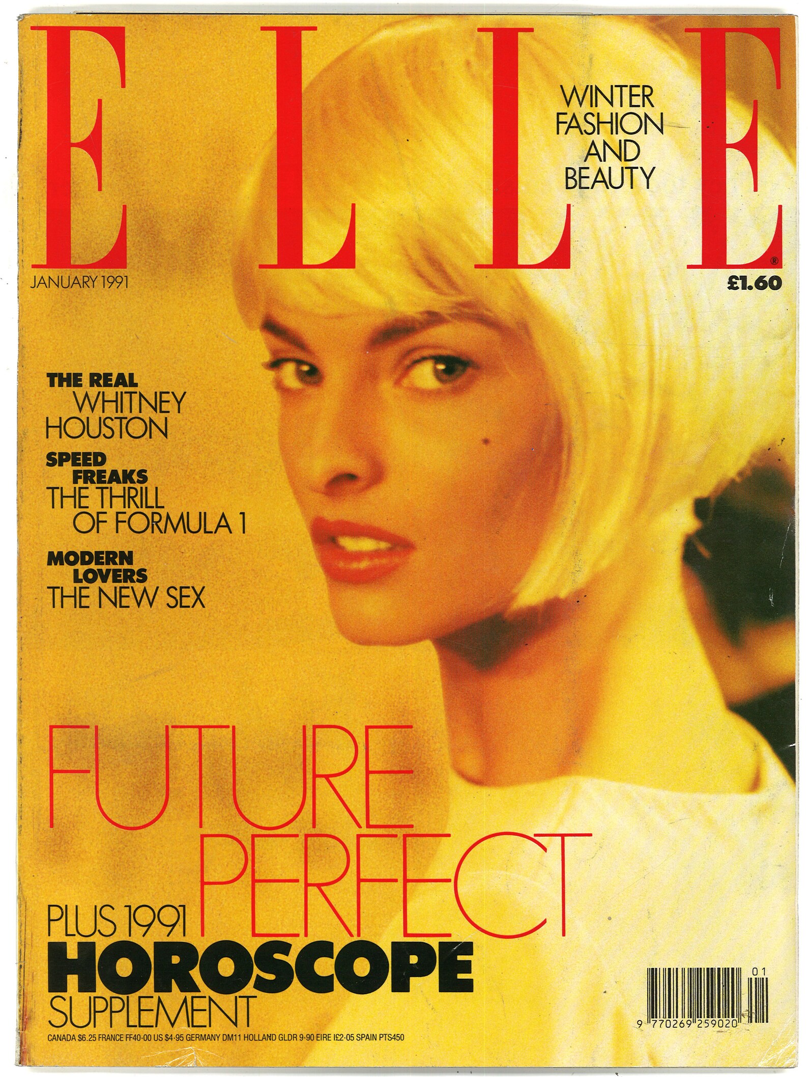 Elle UK Jan 1991 Original Vintage Fashion Magazine Gift 30th | Etsy
