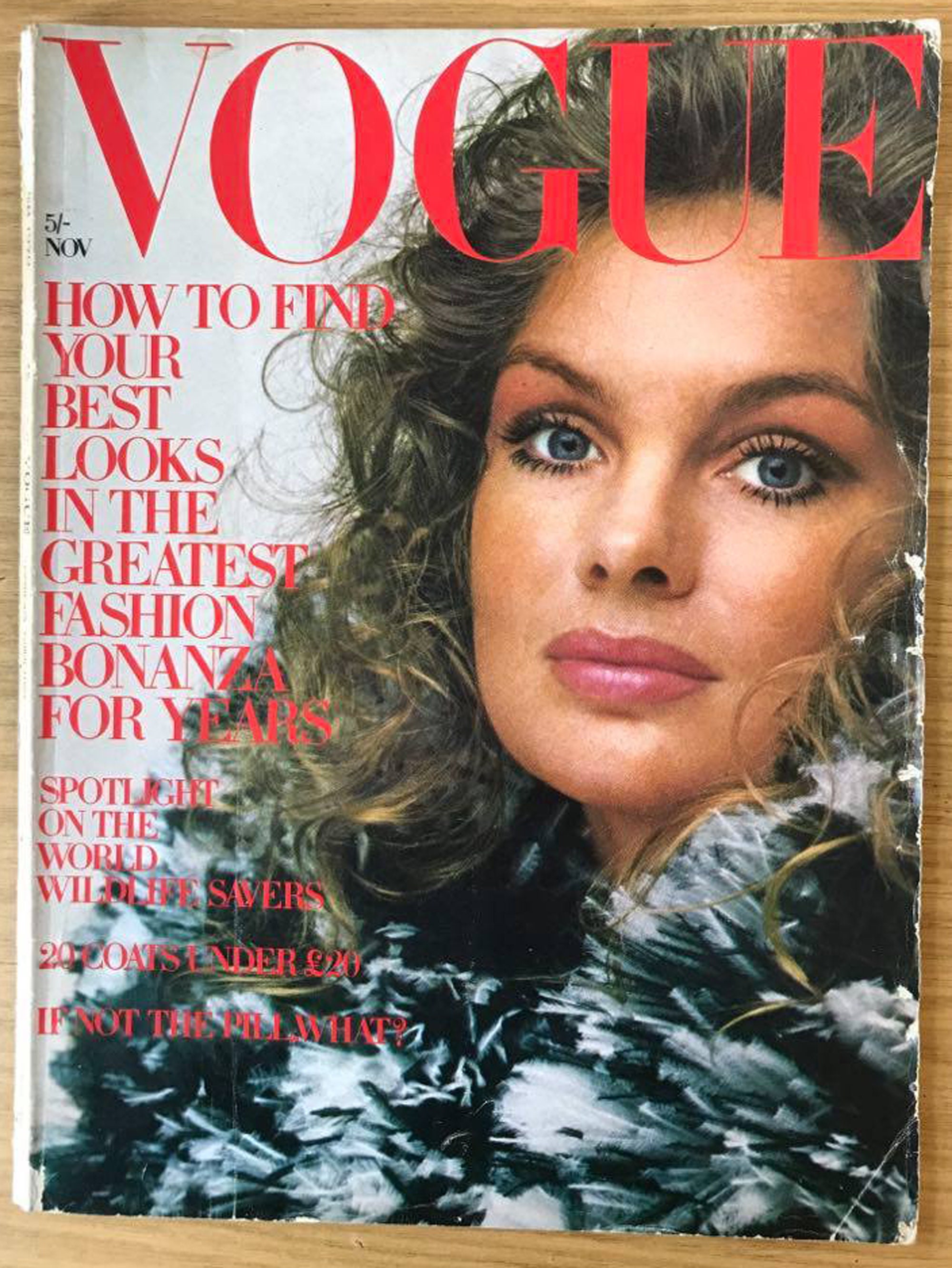 Vogue UK Nov 1970 Jean Shrimpton cover British Original | Etsy