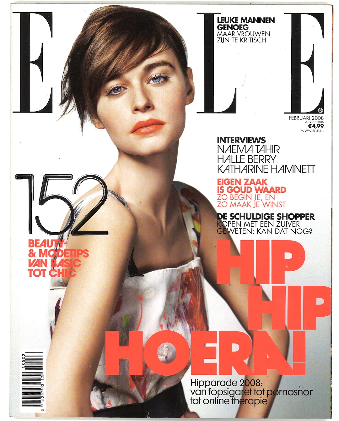 Elle Feb 2008 Dutch Foreign Original Fashion Magazine Gift Present ...