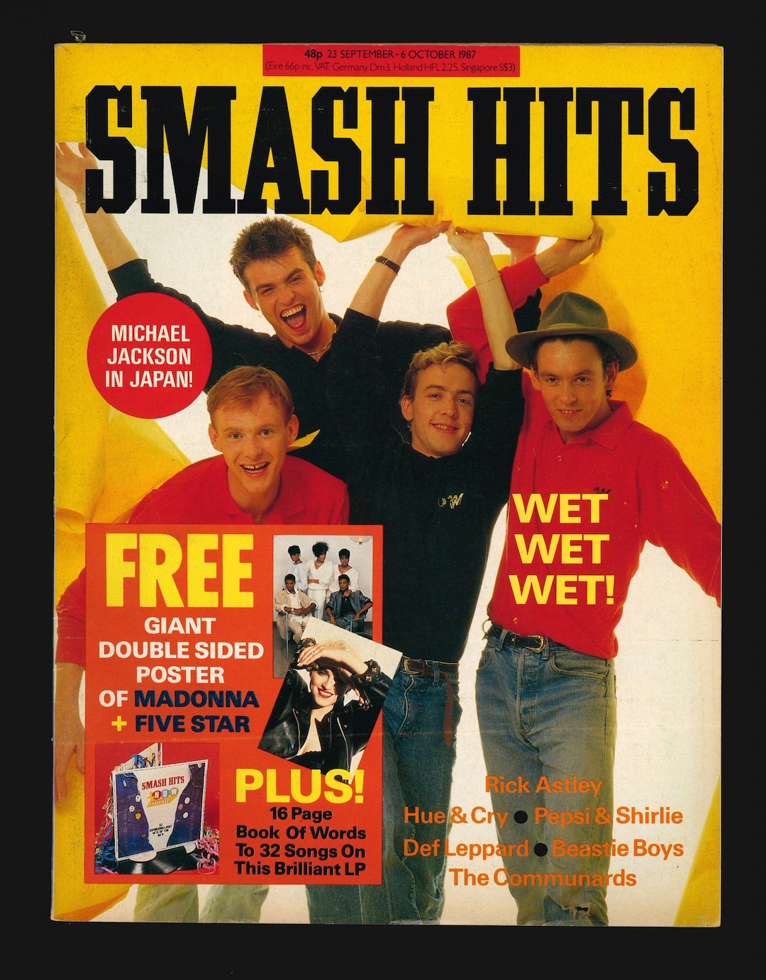 Smash Hits Sept 23-oct 6 1987 Fortnightly British Original Vintage ...