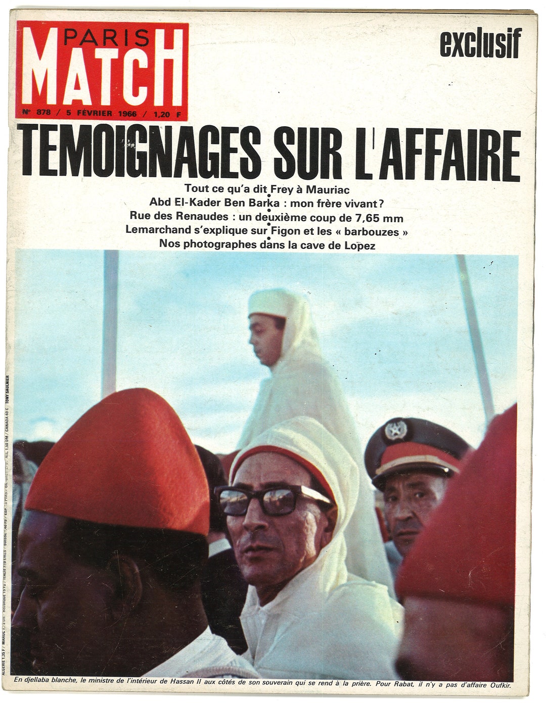 Paris Match No 878 Feb 5 1966 Original Vintage Foreign French France ...