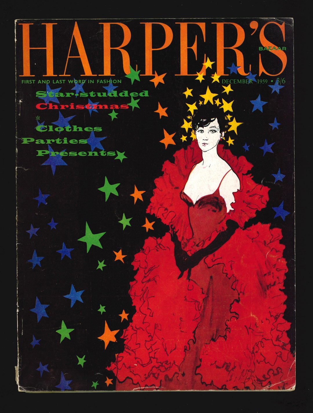 Harper's Bazaar UK Dec 1959 TOM KEOGH Len Deighton Harry Belafonte Edna ...