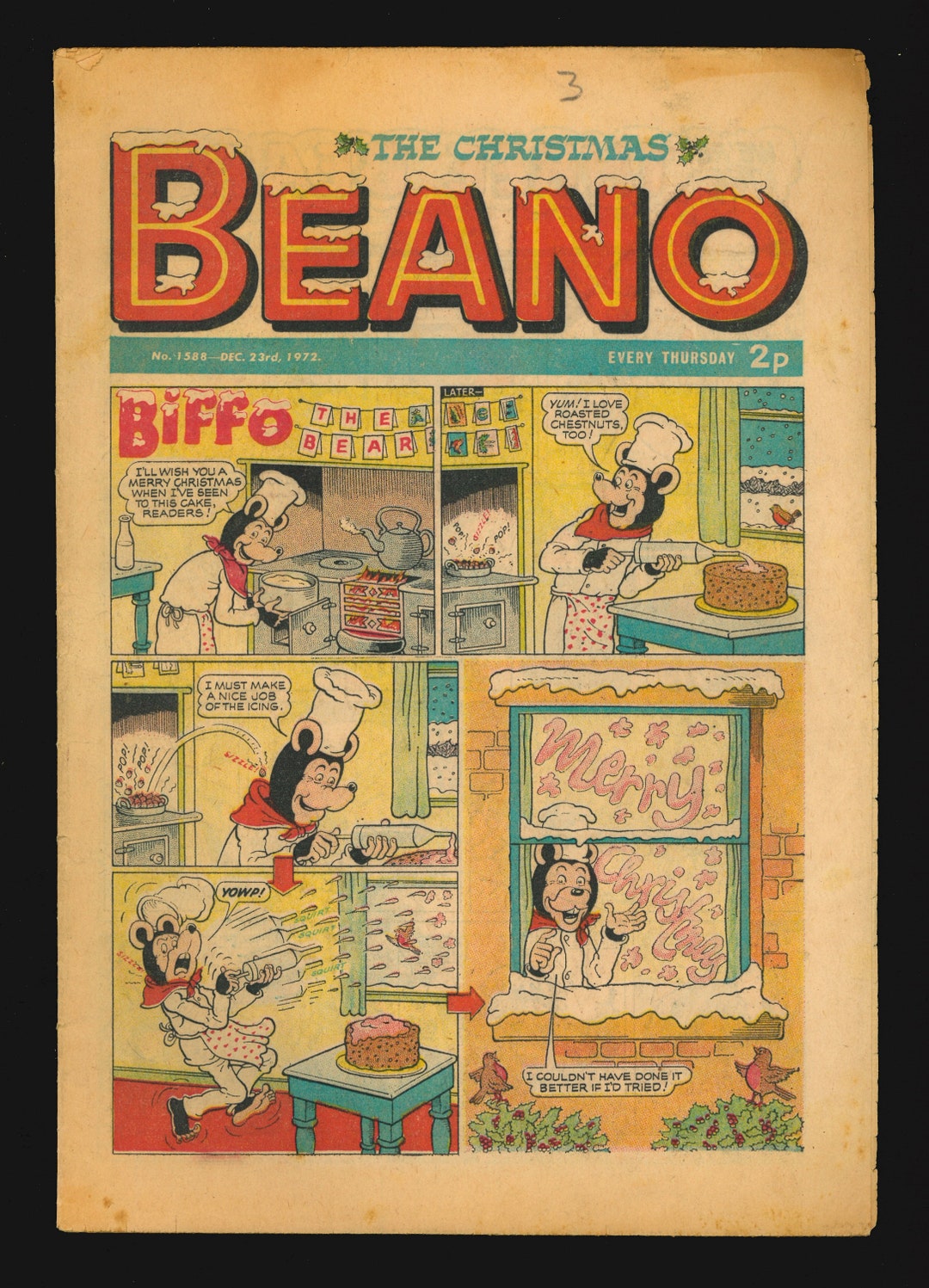 Beano No 1588 Dec 23 1972 UK Original British Vintage Comics Magazine ...