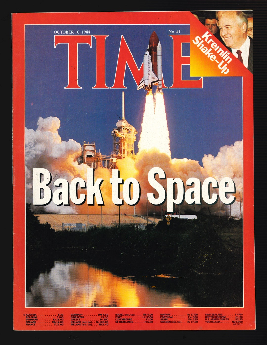 TIME OCT 10 1988 Vintage Magazine Back to Space - Etsy